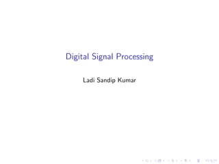 Digital Signal Processing | PDF