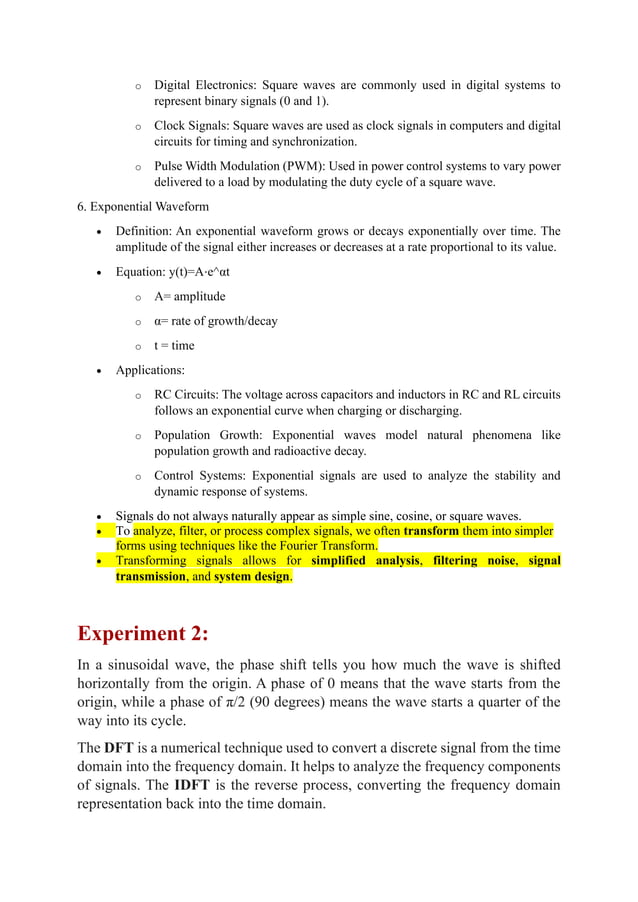 DSP_note_for_lab especially ofr Lab finals | PDF