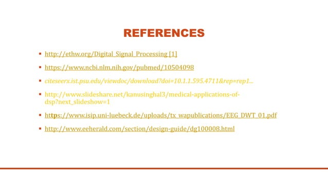 APPLICATION OF DSP IN BIOMEDICAL ENGINEERING | PPTX
