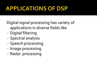 presentation on digital signal processing | PPTX