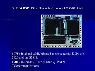 Digital Signal Processors - DSP's | PPTX