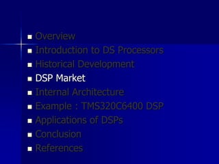 Digital Signal Processors - DSP's | PPTX