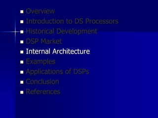 Digital Signal Processors - DSP's | PPTX