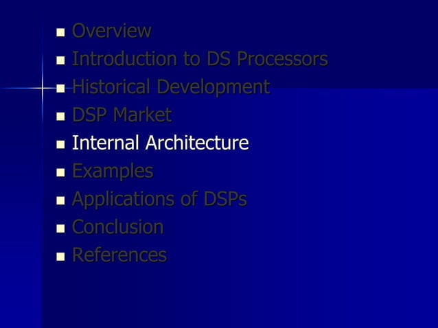 Digital Signal Processors - DSP's | PPTX