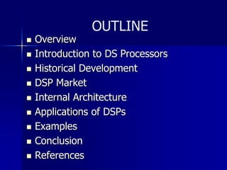 Digital Signal Processors - DSP's | PPTX