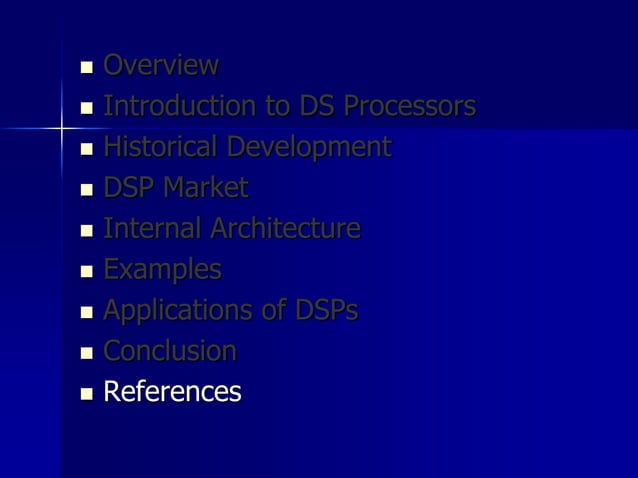 Digital Signal Processors - DSP's | PPTX