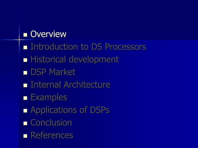 Digital Signal Processors - DSP's | PPTX