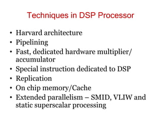 Introduction to Digital Signal processors | PPTX