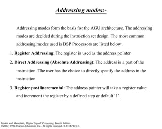 Introduction to DSP Processors-UNIT-6 | PPTX