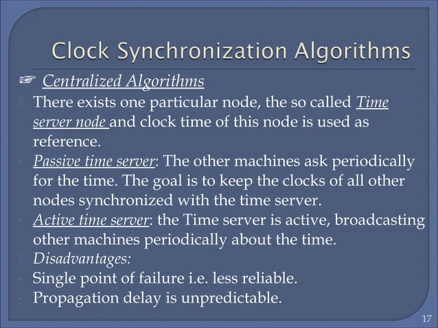 clock synchronization in Distributed System
