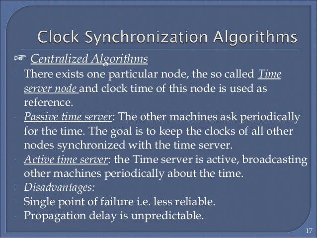 clock synchronization in Distributed System