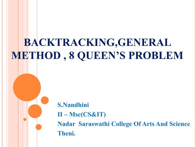 data structures- back tracking | PPTX