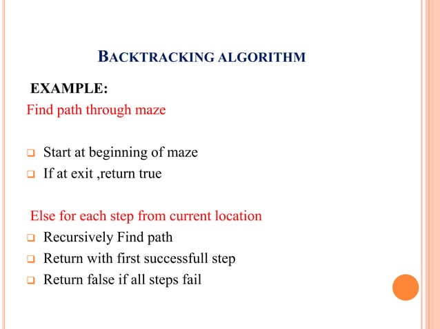 data structures- back tracking | PPTX