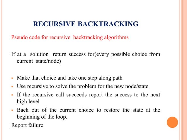 data structures- back tracking | PPTX