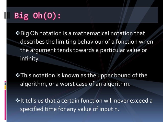 asymptotic notation | PPTX
