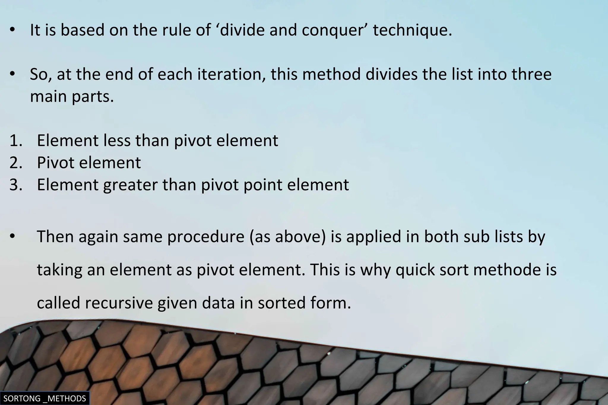 DS PPT - ( 1 )SORTING lgoritham techniques with bast example | PPT DS PPT - ( 1 )SORTING lgoritham techniques with bast example | PPT