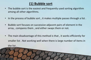 DS PPT - ( 1 )SORTING lgoritham techniques with bast example | PPT