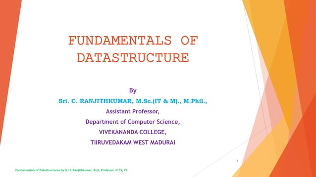 Fundamental of Datastructure | PPT