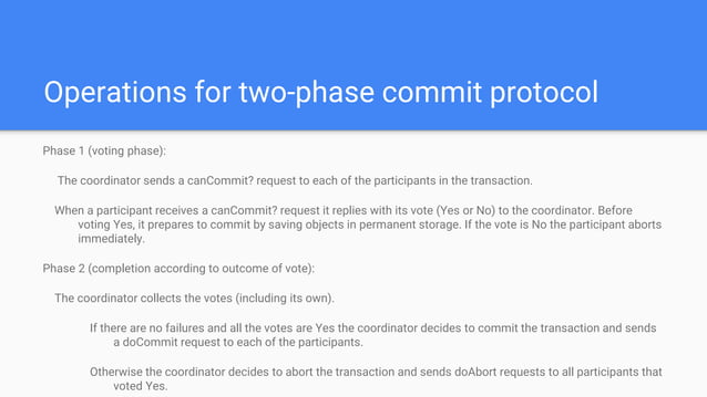 Distributed Transactionsflat And Nested And Atomic Commit Protocols Ppt