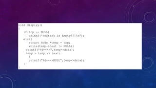 Short Review of Stack | PPTX | Programming Languages | Computing