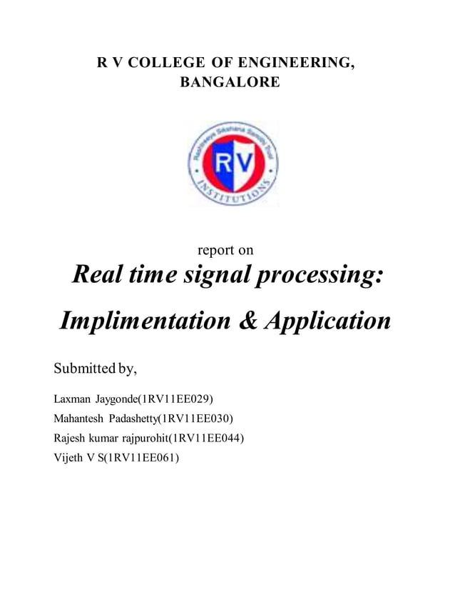 Real time signal processing | PDF