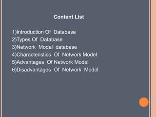 network modeling ....and its advantages and disadvantages... | PPTX