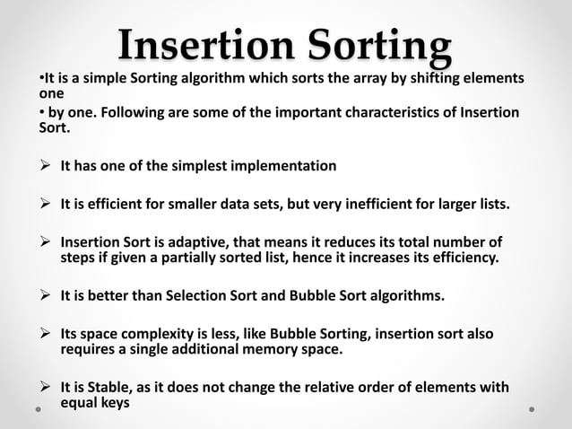 Insertion Sorting | PPTX
