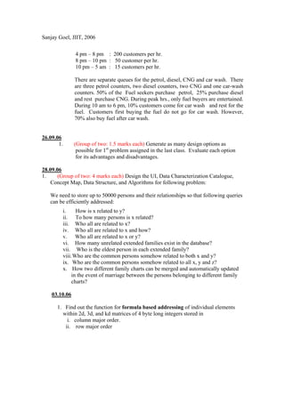 Data Structures problems 2006 | PDF