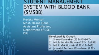 DS Project presentation of Student Management System | PPTX
