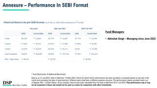 DSP Top 100 Equity Fund - Presentation July 2024 | PDF
