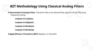 Filter Presentation for Digital Signal Processing | PPTX