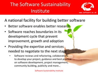 Sustainability Training Workshop - Intro to the SSI | PPT