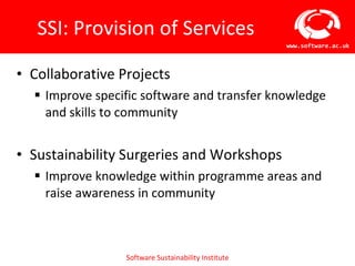 Sustainability Training Workshop - Intro to the SSI | PPT
