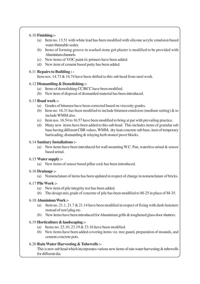 DELHI SCHEDULE OF RATES | PDF