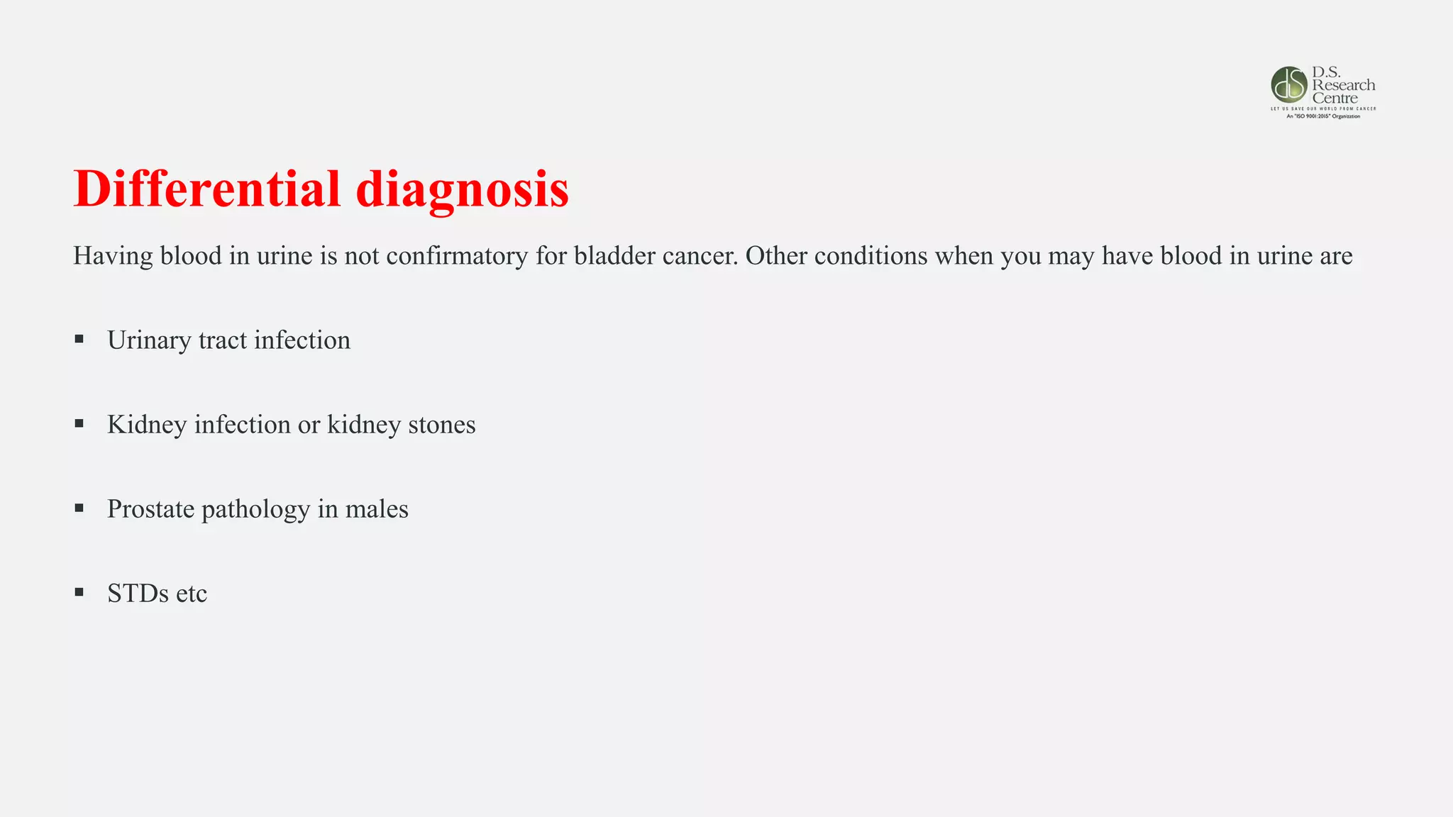 Ayurvedic Treatment for Bladder Cancer | DSRC | PPTX