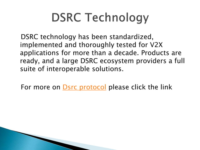 Dsrc technology | PPT