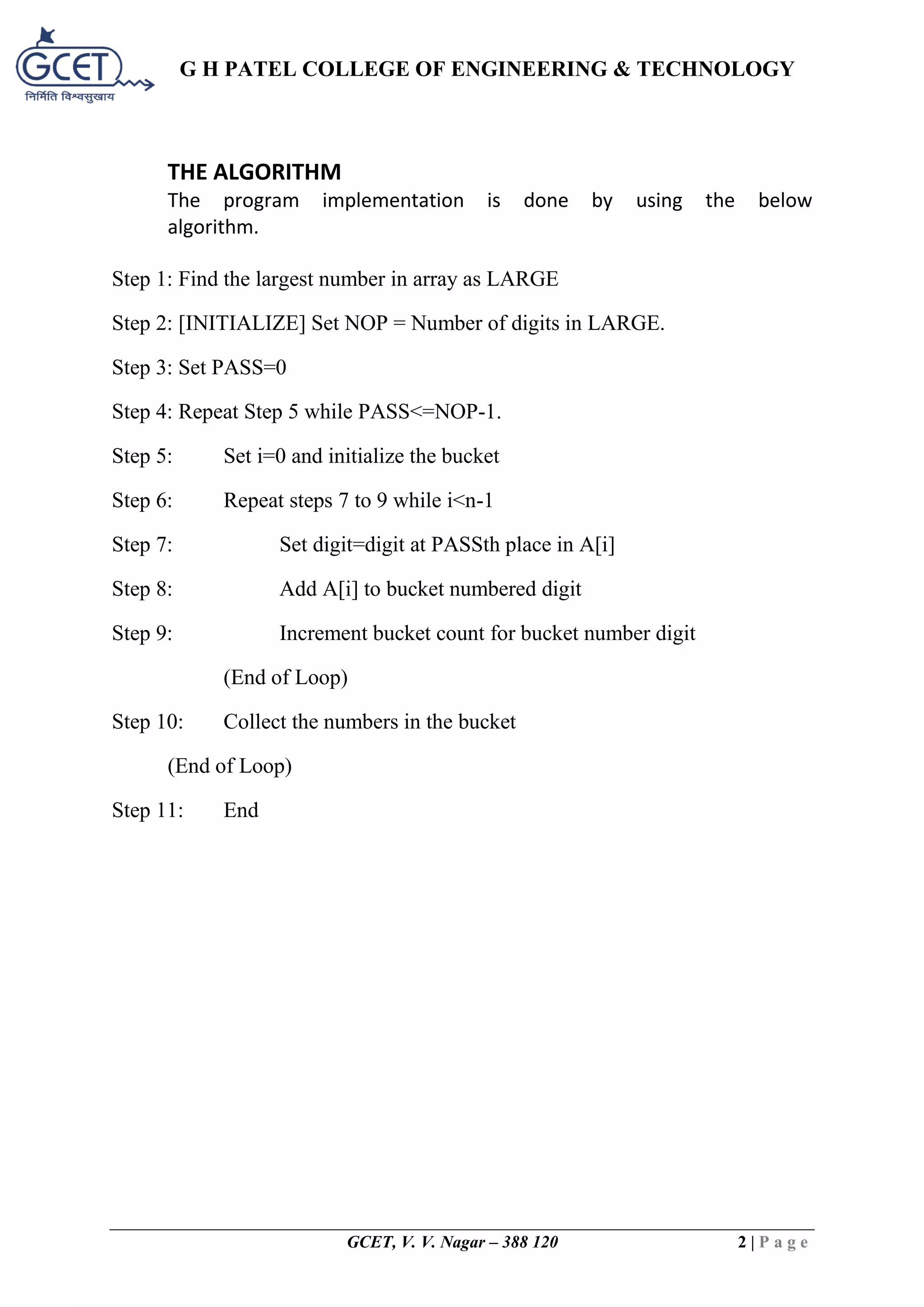 Data Structure Radix Sort | PDF
