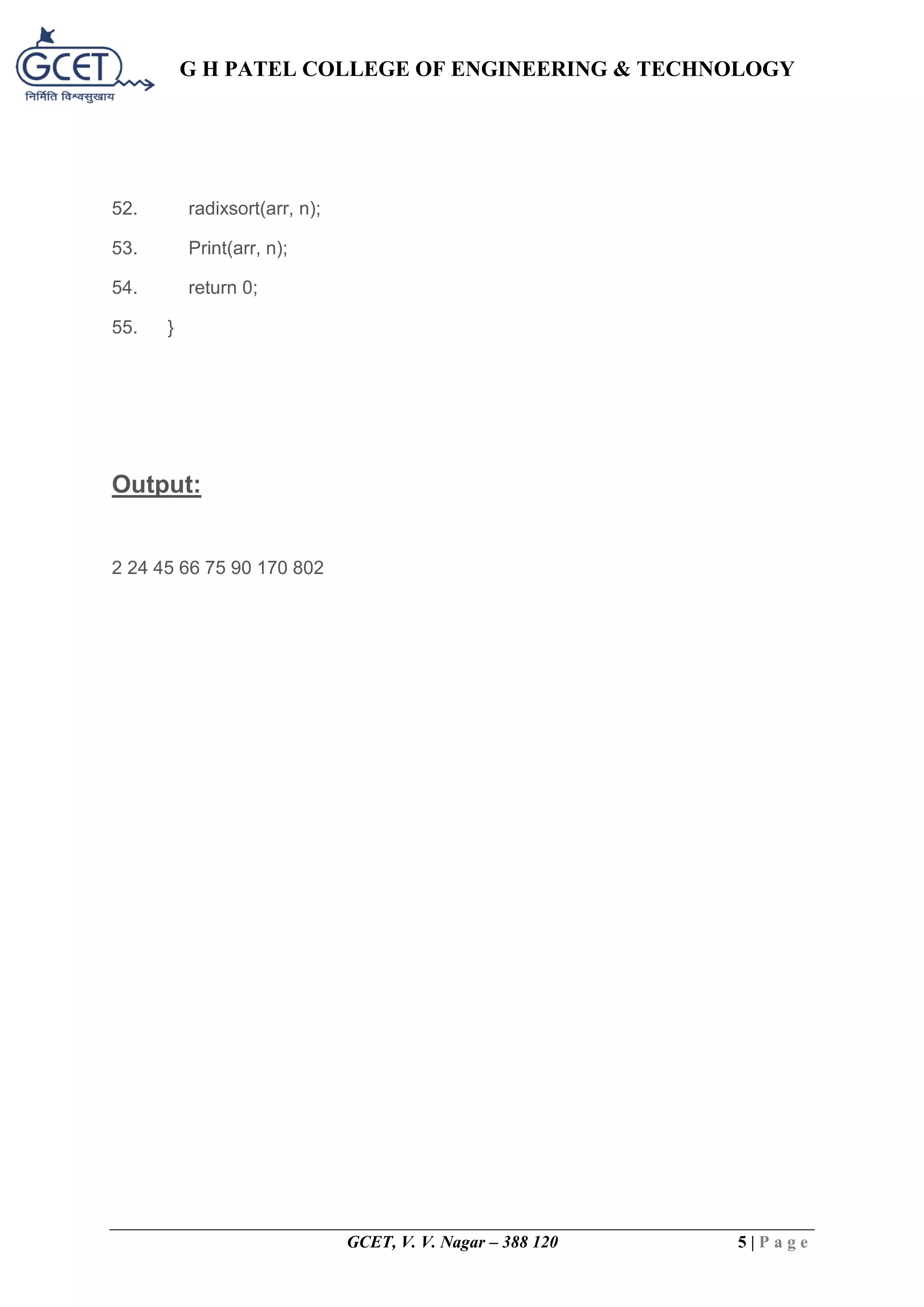 Data Structure Radix Sort | PDF