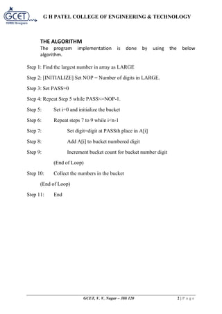Data Structure Radix Sort | PDF