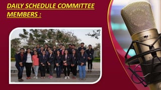 DAILY SCHEDULE COMMITTEE:Annual Report - [2018/19] | PPT | Free Download