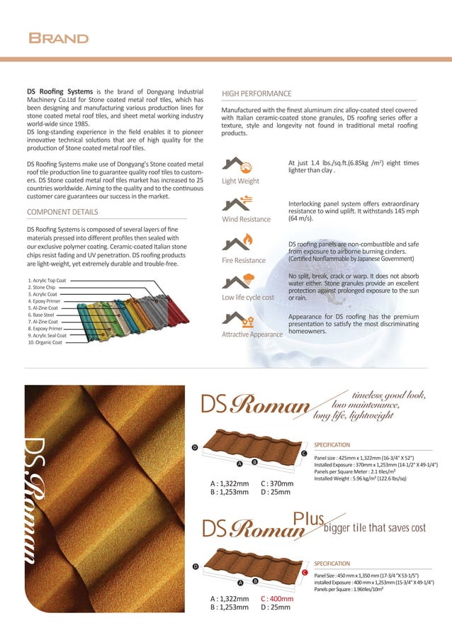 PRODUCT BROCHURE OF DS ROOFING SYSTEMS | PDF