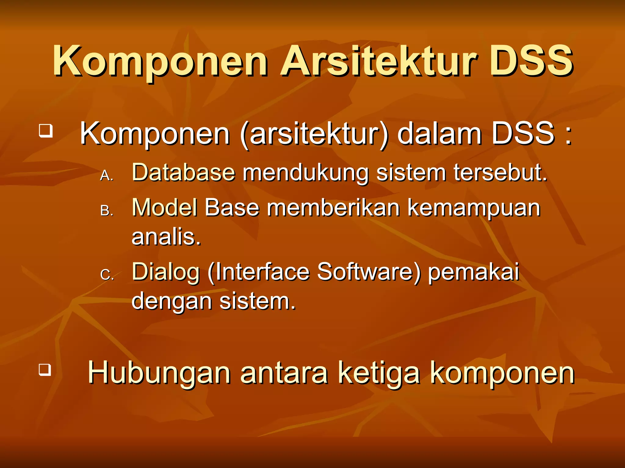 Sistem Pendukung Keputusan | PPT