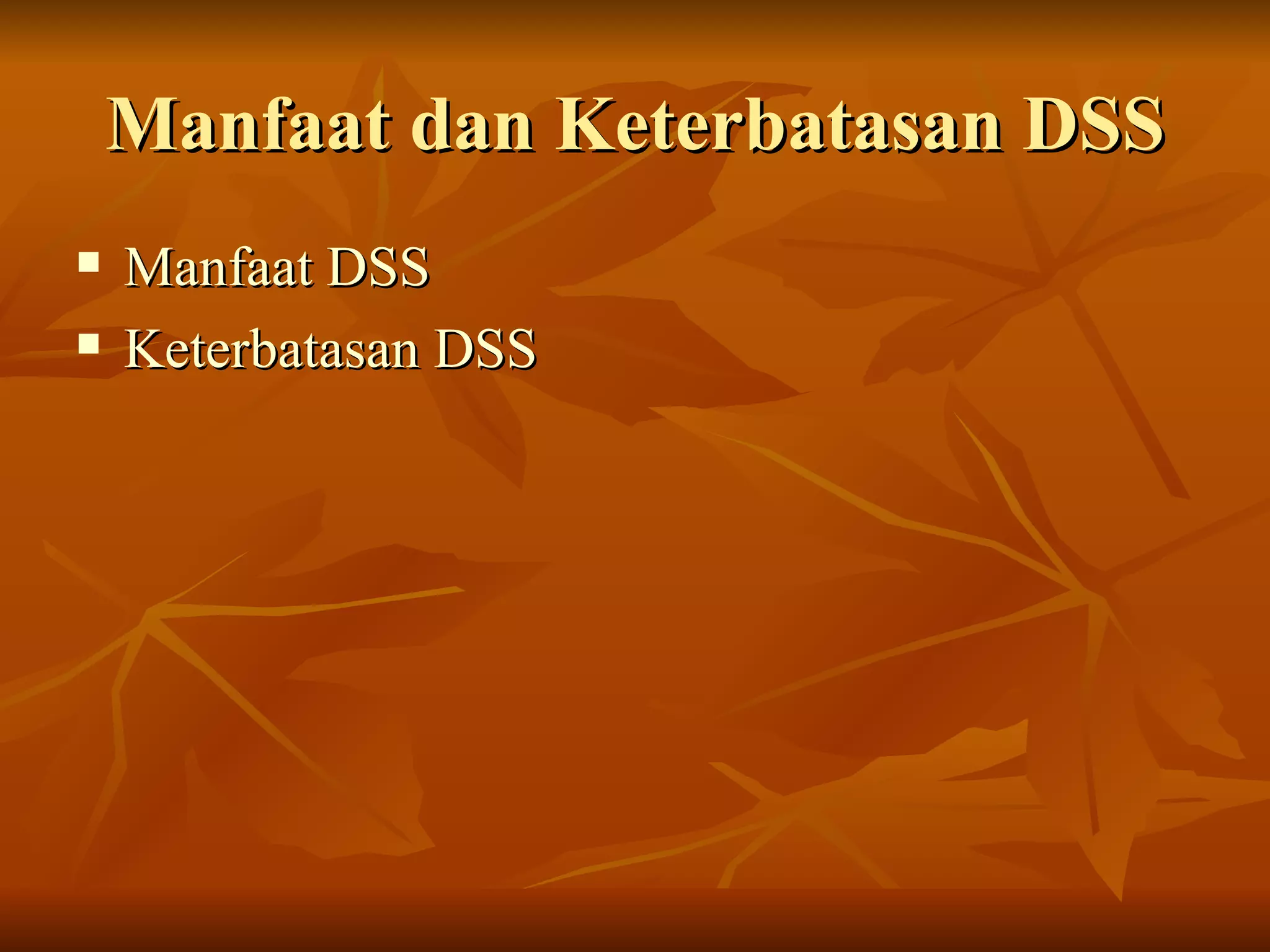 Sistem Pendukung Keputusan Ppt