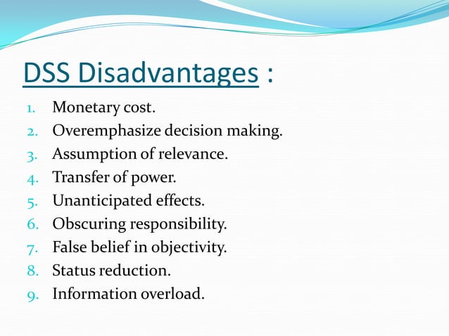 Decision Support System(DSS) | PPTX