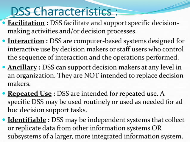 Decision Support System(DSS) | PPTX
