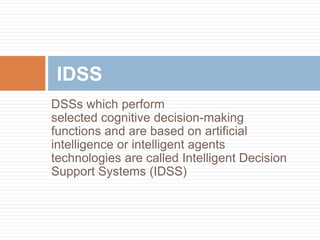 Decision Support Systems | PPTX