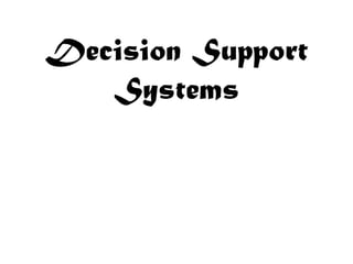 Decision support system | PPT
