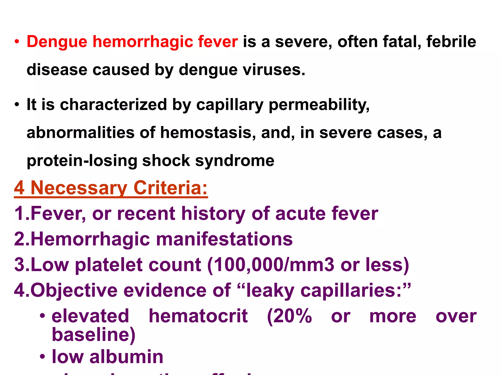 Dengue fever ,Dengue shock syndrome | PPTX