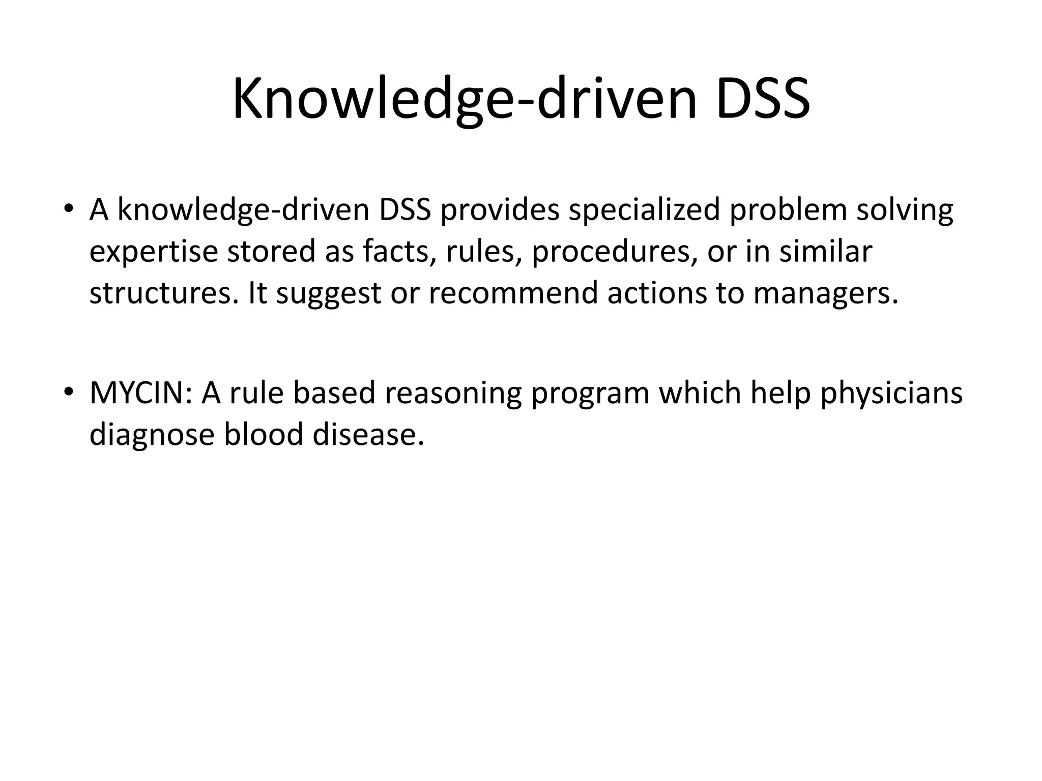 Decision Support Systems | PPTX