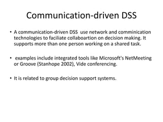 Decision Support Systems | PPTX
